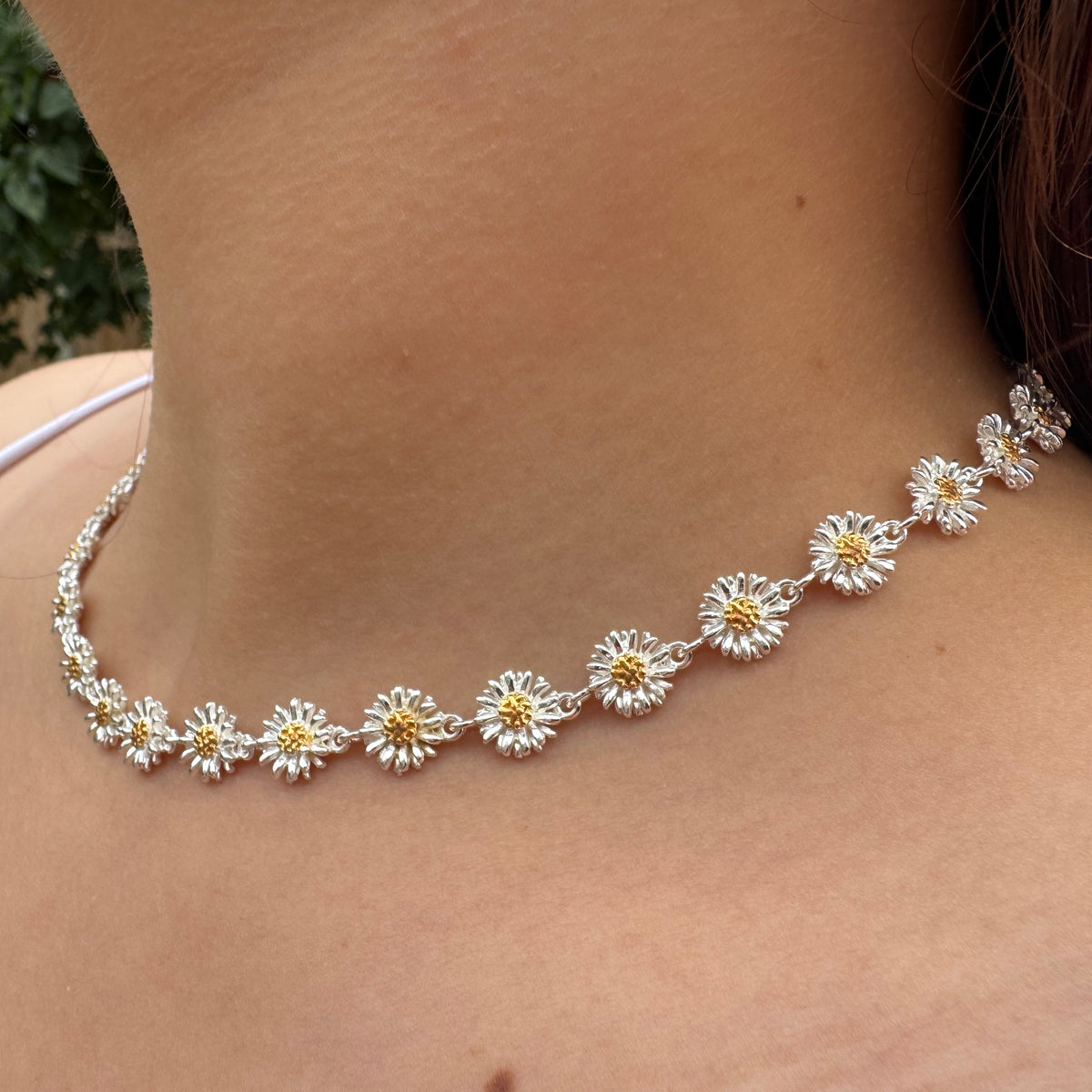 Daisy Chain Necklace – Mine Sterling Silver