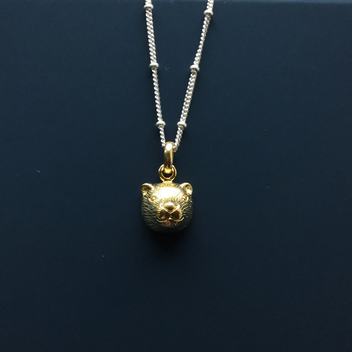 Golden Otter Pendant – Mine Sterling Silver